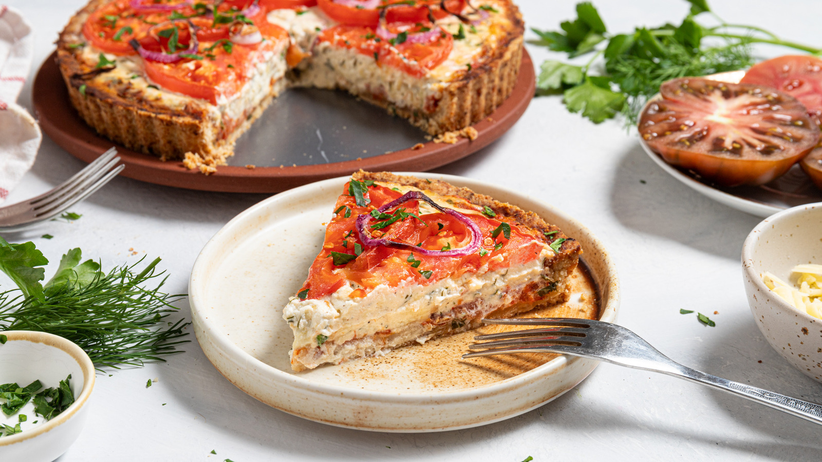 Cheesy Roasted Tomato Pie Recipe