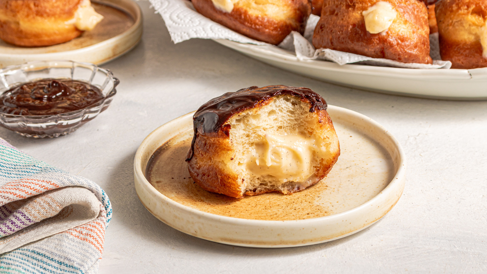 Custard-Filled Boston Cream Donut Recipe
