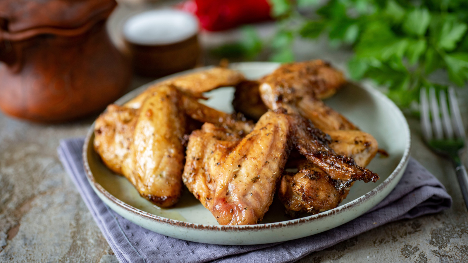 Brush Chicken With Butter For Crispy Baked Wings