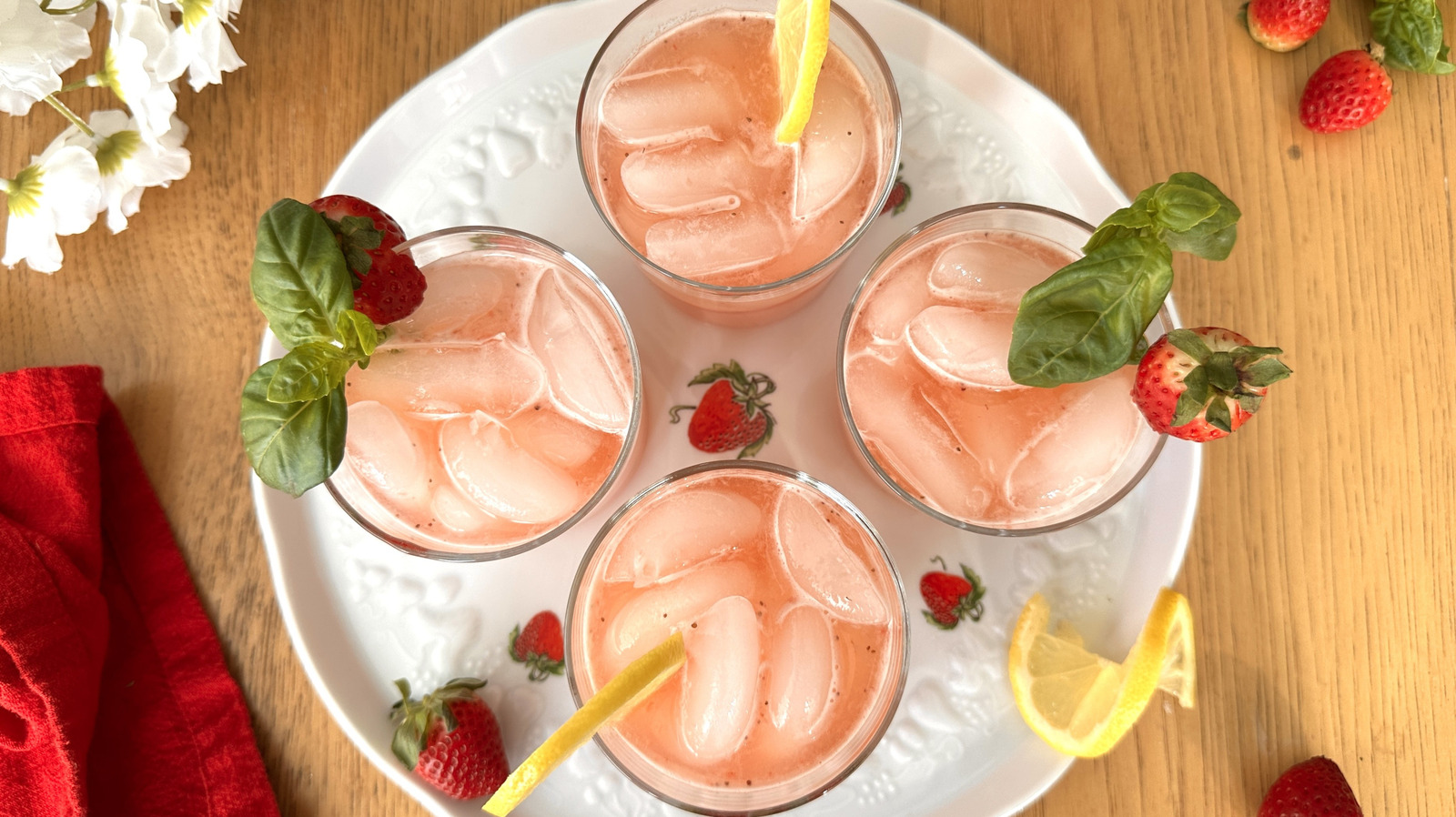 Roasted Strawberry And Basil Lemonade Recipe