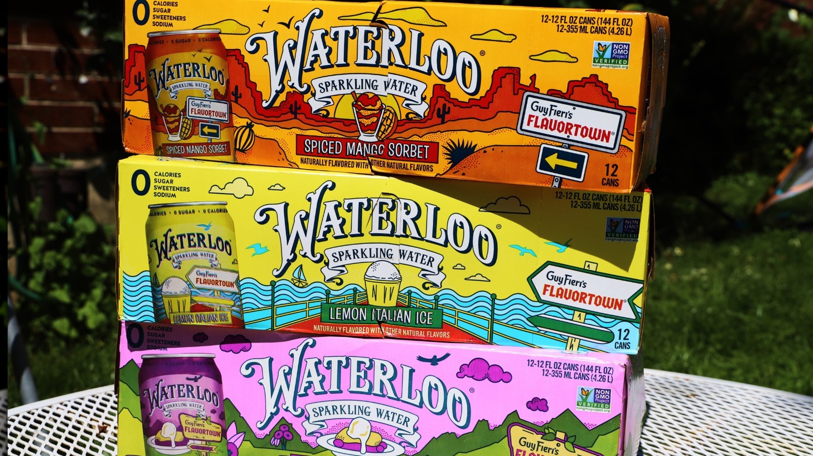 We Tried All Three Flavors Of Guy Fieri's Waterloo Sparkling Water And ...